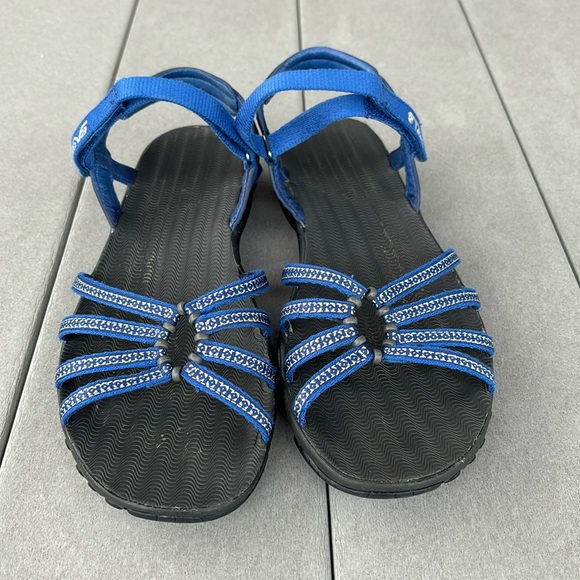 Teva | Shoes | Teva Womens Blue Sandals Size 8 Very Good Condition ...